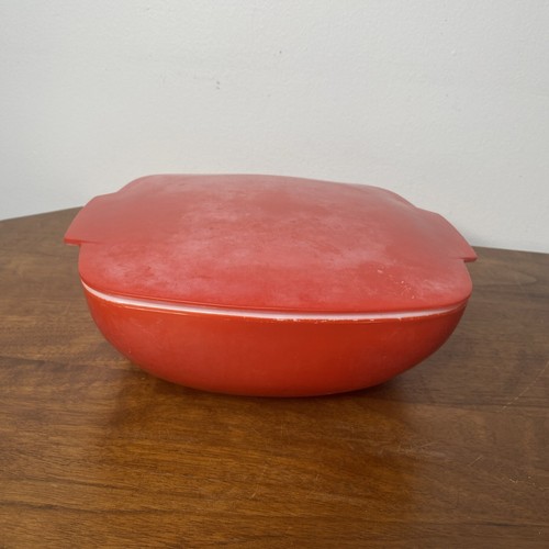 Vintage Red PYREX Ovenware 5258 Red Casserole Dish 2 1/2 quart ...