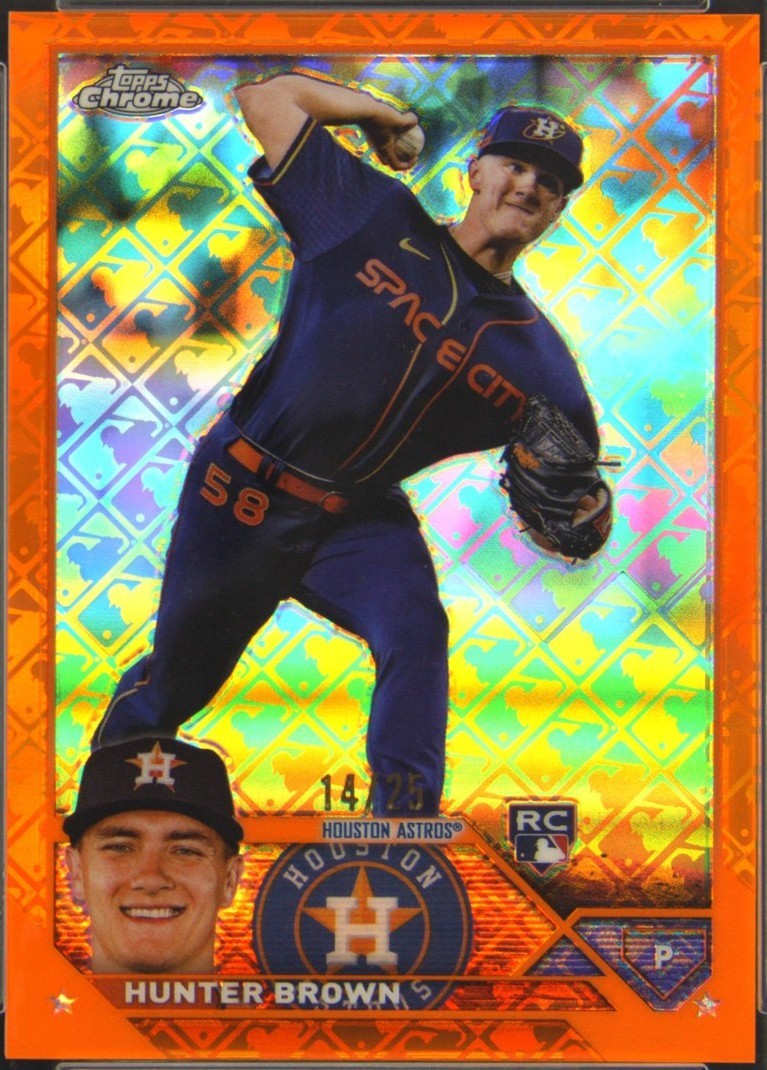 2023 Topps Chrome Logofractor Edition - Hunter Brown #197 Orange ...