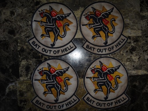 4 Vietnam War Patches USAF 832nd Bombardment Squadron BAT OUT OF HELL ...