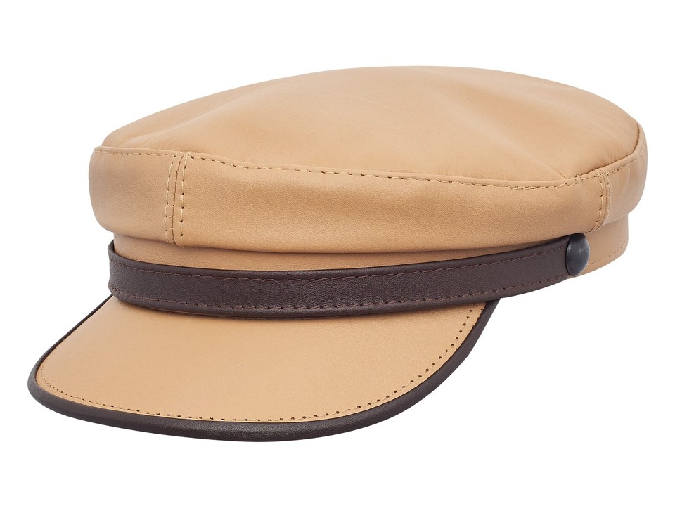 Sterkowski TRAWLER Leather Sailor Cap Breton Fiddler Mariner Greek | eBay