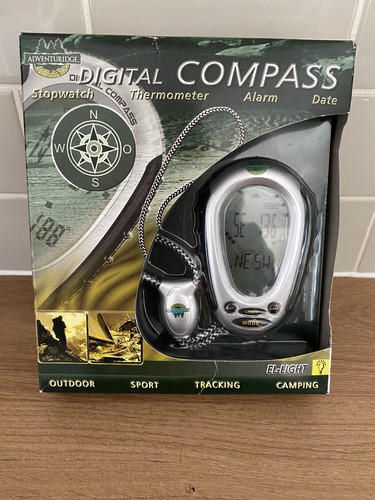 DIGITAL COMPASS Thermometer Alarm Stopwatch Adventuridge New Military ...