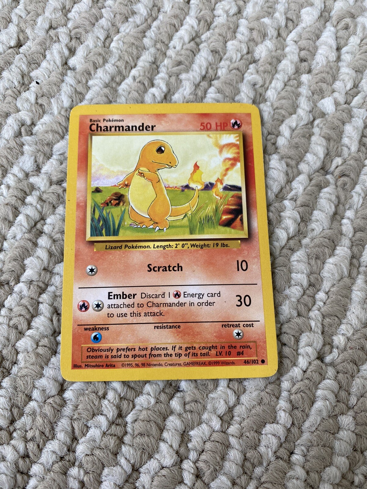 Original 1995 Charmander Pokemon Card 46/102 - Very Rare | eBay