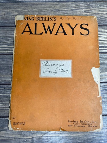 Vintage Sheet Music Always Irving Berlin 1925 | eBay
