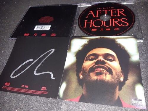 the WEEKND autograph cd AFTER HOURS signed live concert PARIS ...