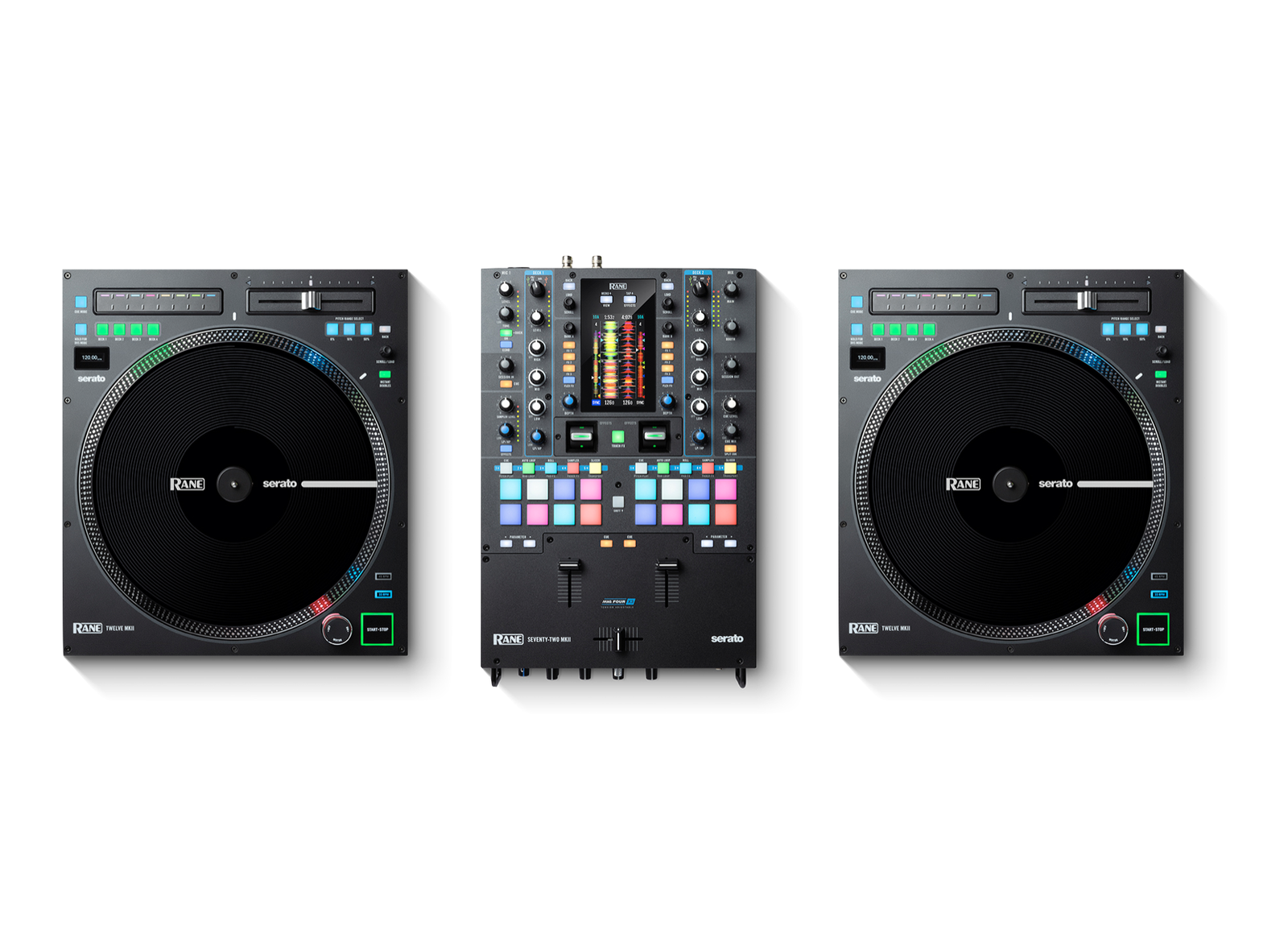 RANE SEVENTY TWO MKII with 2 TWELVE MKII Turntables Pro System ...