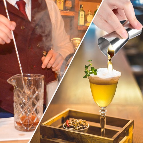 Cocktail Maker Set Shaker Mixer Stainless Steel Bartender Kit Bar Drink ...