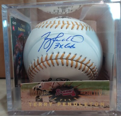 TERRY PENDLETON "3x GG" Signed Official Rawlings Gold Glove Baseball ...