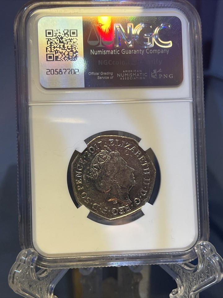 Extremely Rare Rotation Error Benjamin Bunny 50p Fifty Pence 2017 ...