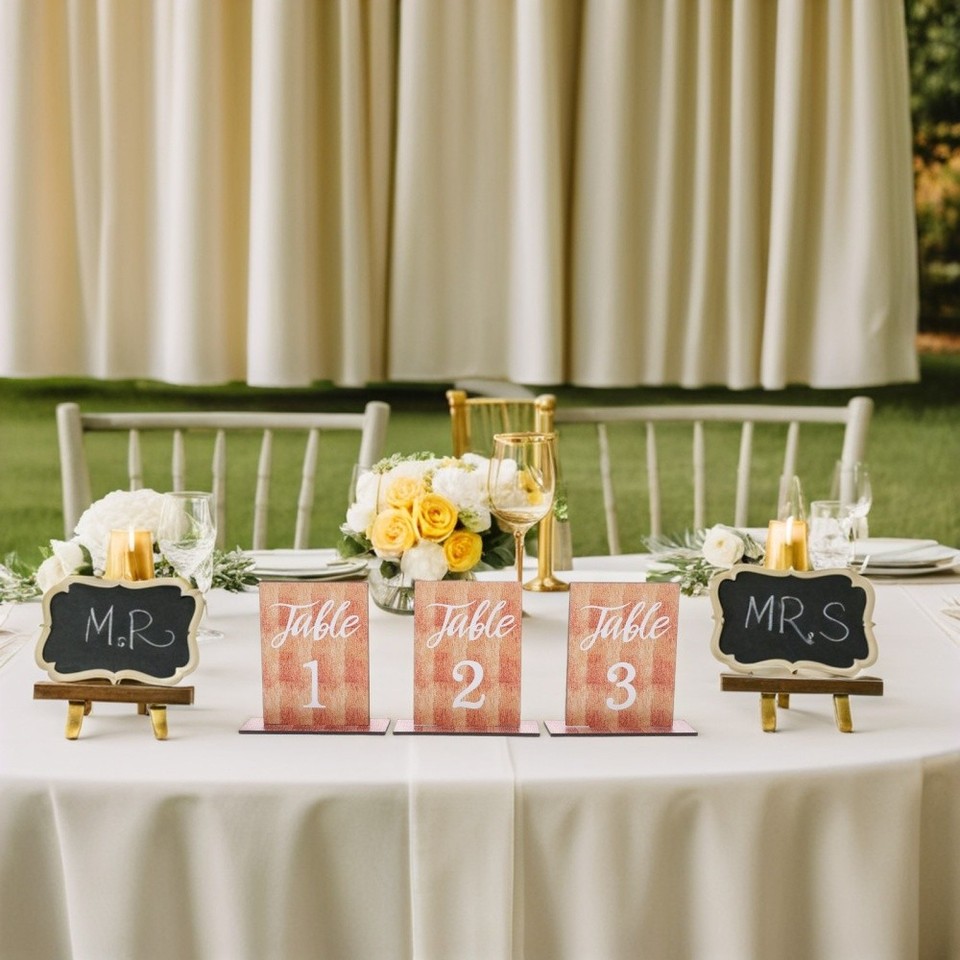 20pcs Wedding Table Numbers: Rustic Wooden Table Numbers With Stand ...