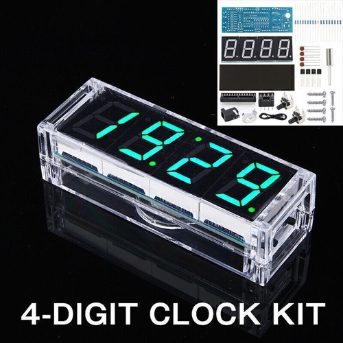 DIY Digital LED Clock Kit Auto Display Time/Temperature Electronic ...