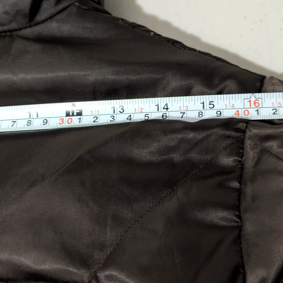 Down Quilted Puffer Jacket Coat Women S Brown Andrew Marc New York Zip ...