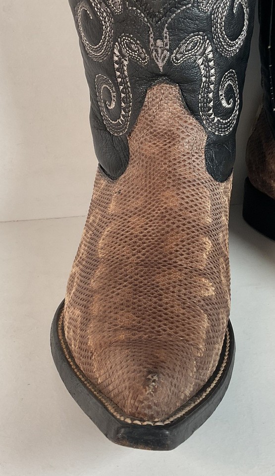 Cuadra Karung Snake Skin Cowboy Boots US 9 Exotic Pointed Toe | eBay