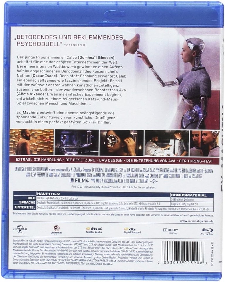 Ex Machina (Blu-Ray) 2015 (Blu-ray) | eBay