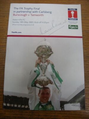 18/05/2003 Autographed Programme: FA Trophy Final, Burscough v Tamworth ...