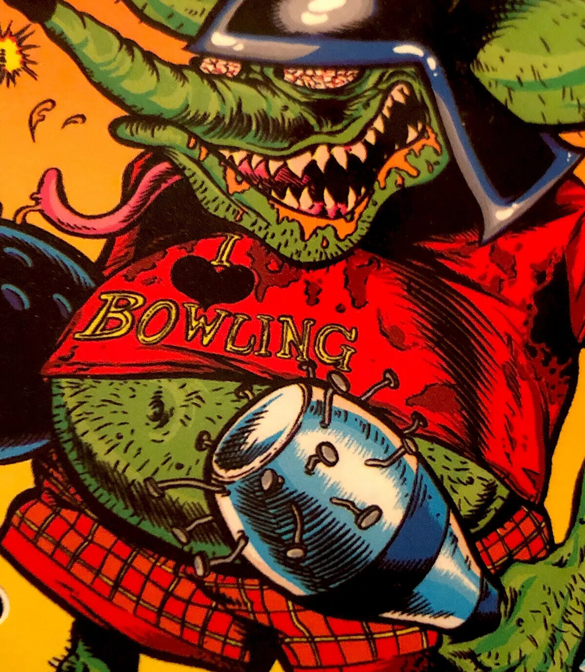 RAT FINK STICKER 3 1/4 X 4“ “BOWLING BOMB 💣 FINK” UV GLOSSED BAD ASS ...