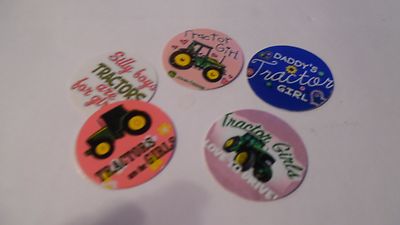 Pre Cut One Inch Bottle Cap Images TRACTOR GIRL Free Ship | eBay