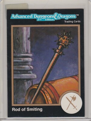 1991 ADVANCED DUNGEONS & DRAGONS R2 ROD OF SMITING # 208 TRADING CARD ...