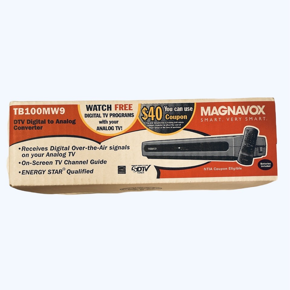 NEW Magnavox TV Convertor Box SDTV Digital to Analog TV W/Remote MODEL ...