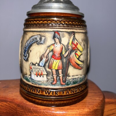 Antique Beyer German Beer Stein St Florian Made In W. German Handgemali ...