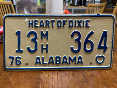 Vintage 1976 Alabama License Plate | eBay
