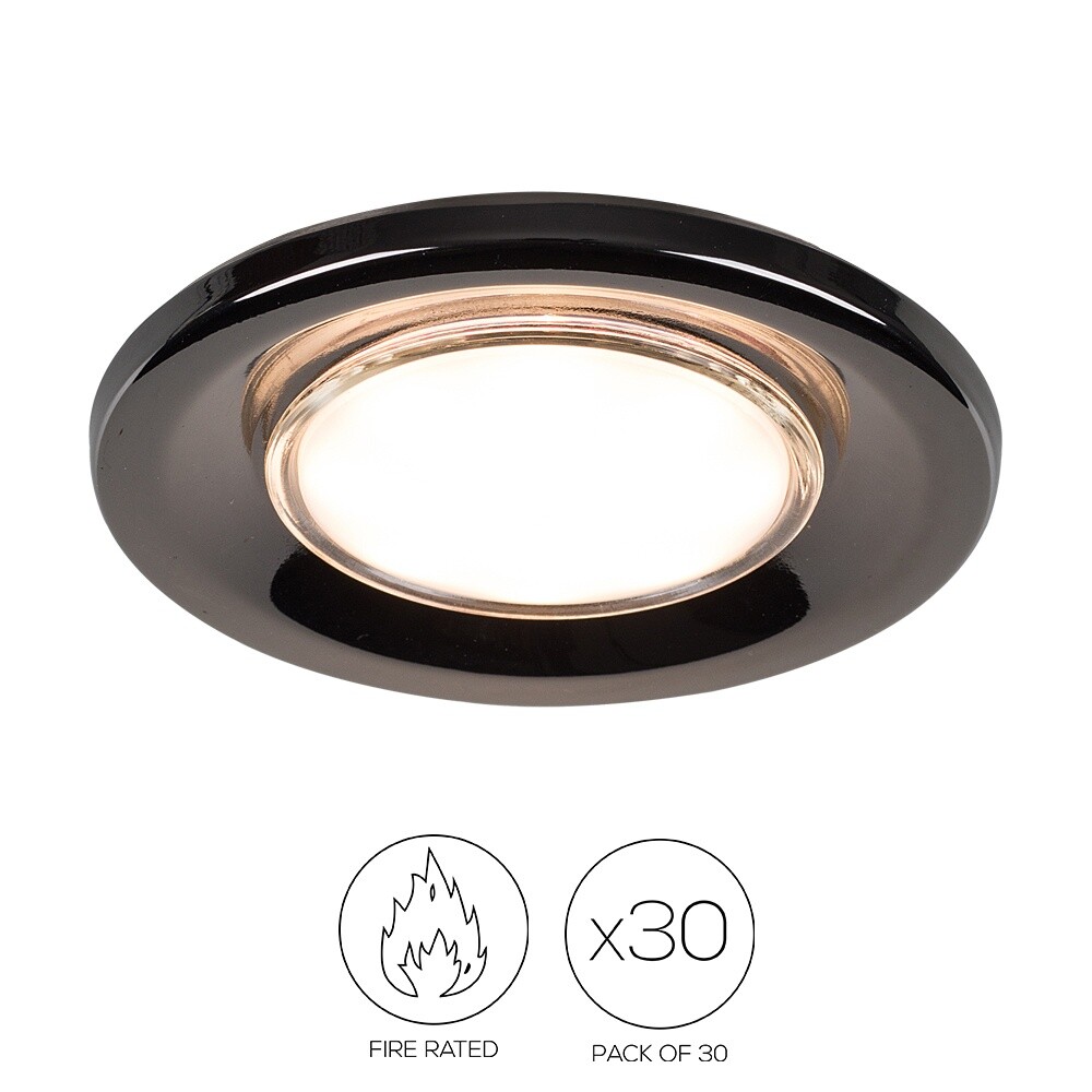 Pack of 30 Downlights Fire Rated Recessed GU10 Ceiling Spotlights ...