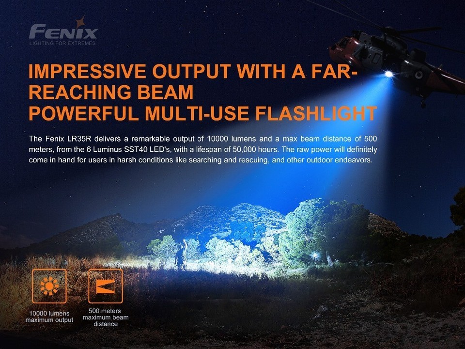 Fenix LR35R Searching Flashlight, Torch, Rescue, Searchlight | eBay
