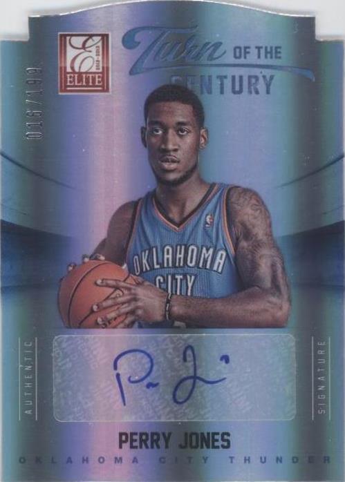 2012-13 Elite - Turn of the Century Die-Cut Autographs Perry Jones III ...