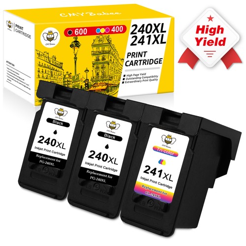 3pk Color Cartridge CL 241XL PG 240XL For Canon MG3520 MG3522 MG3600 ...