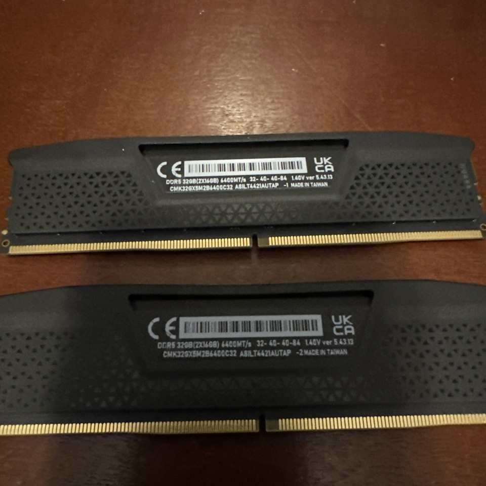 Corsair Vengeance Ram Sticks 16gb DDR5 6400mhz (32gb Ram total) | eBay