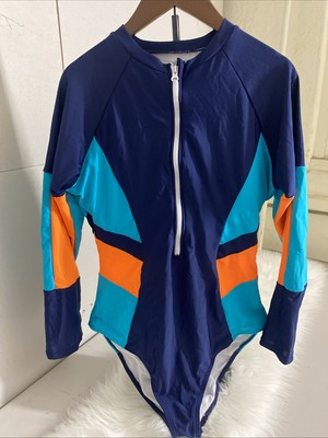 Long Sleeve One Piece Bathing Suit. Surfer Bathing Suit | eBay