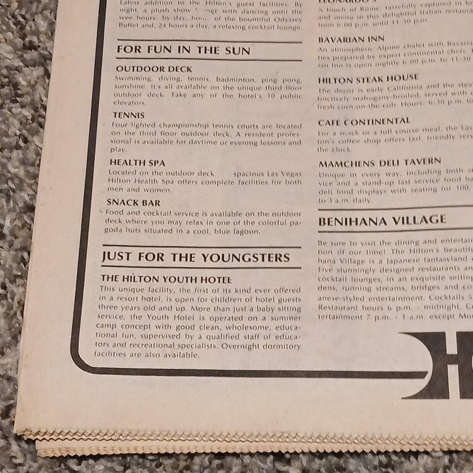 Vtg. Dec. 12 1975 Elvis Presley Las Vegas Hilton Vegas Visitor Tabloid ...
