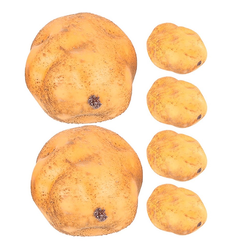 6pcs Fake Potatoes Realistic Simulation Foam Food Artificial Vegetable ...