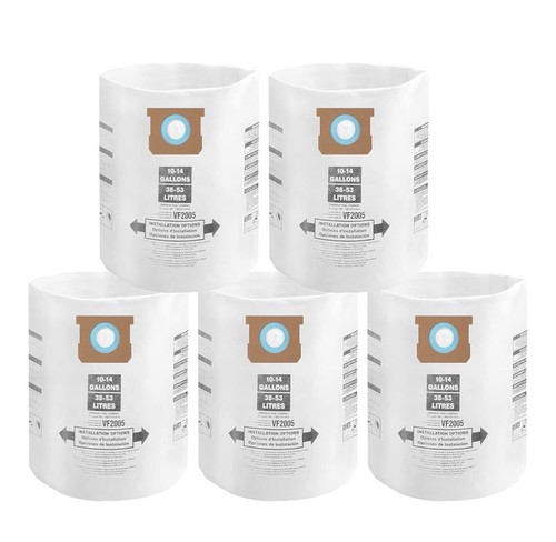 for Shop Vac Bags 10-14 Gallon, Type F 90662 9066200 9066233; Type I ...