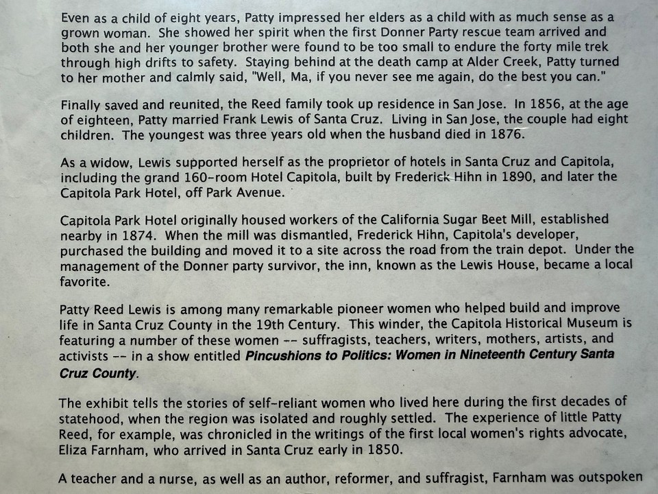 Donner Party “Patty” Reed Santa Cruz Wells Fargo & Co Express Mrs. F ...