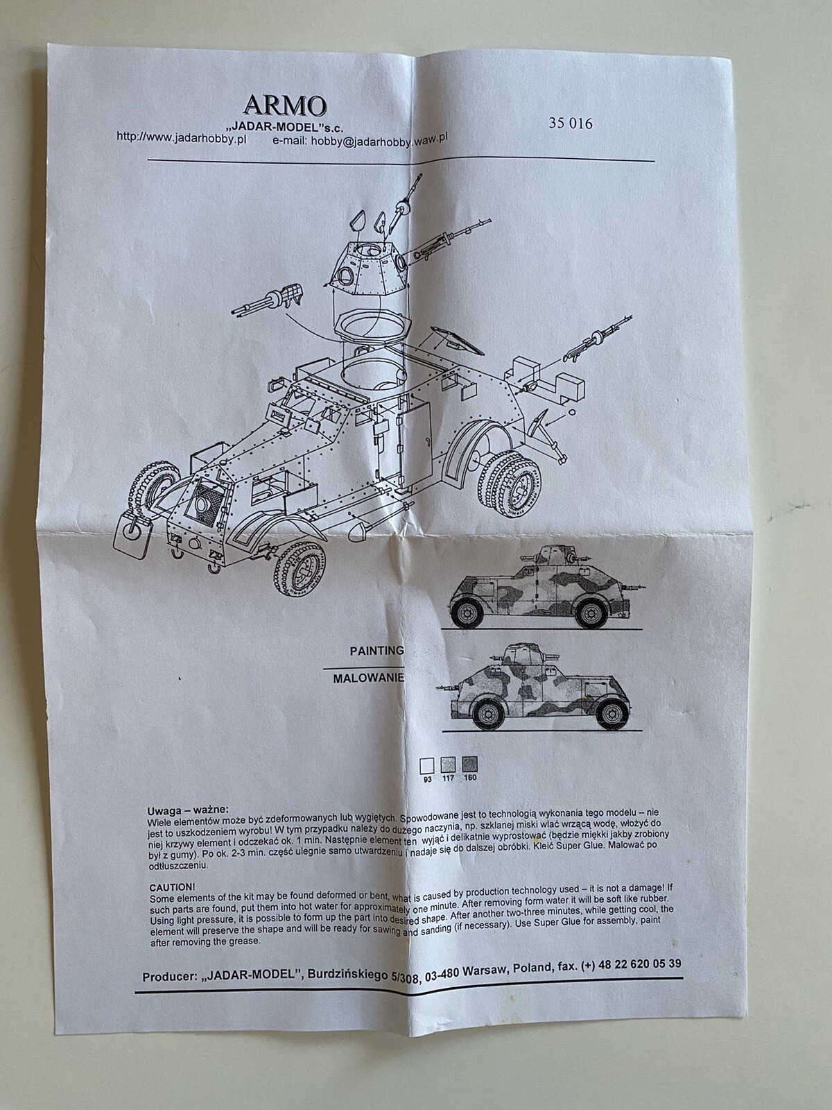 ARMO Jader-Models 1/35 Polish Ursus wz.29 WWII Armored Car Resin Model ...