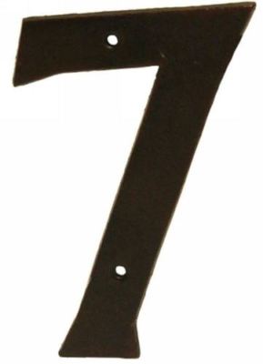 Large Cast Iron Metal Rustic House Number 7 House Fence Letterbox ...