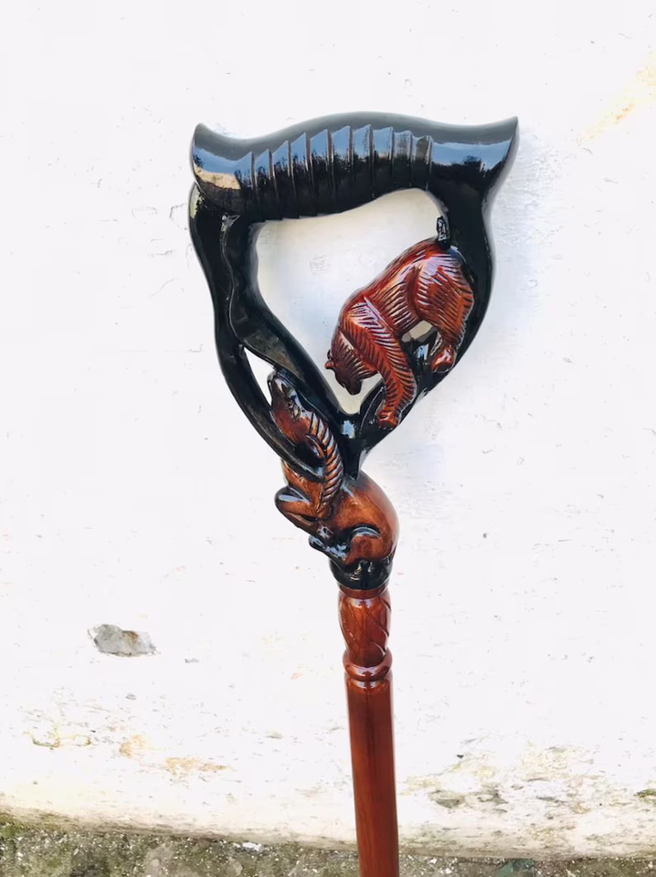 The Elegant Bear Walking Cane and Graceful Deer Luxury Walking Cane and ...
