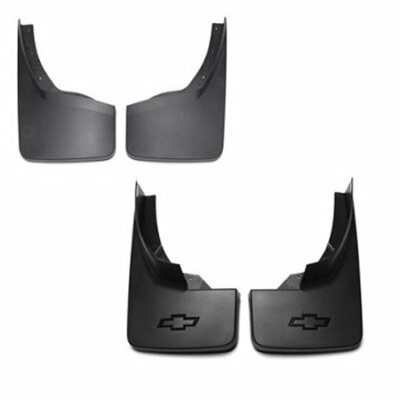 2014-2018 Chevrolet Silverado Front & Rear Molded Splash Guards Black ...