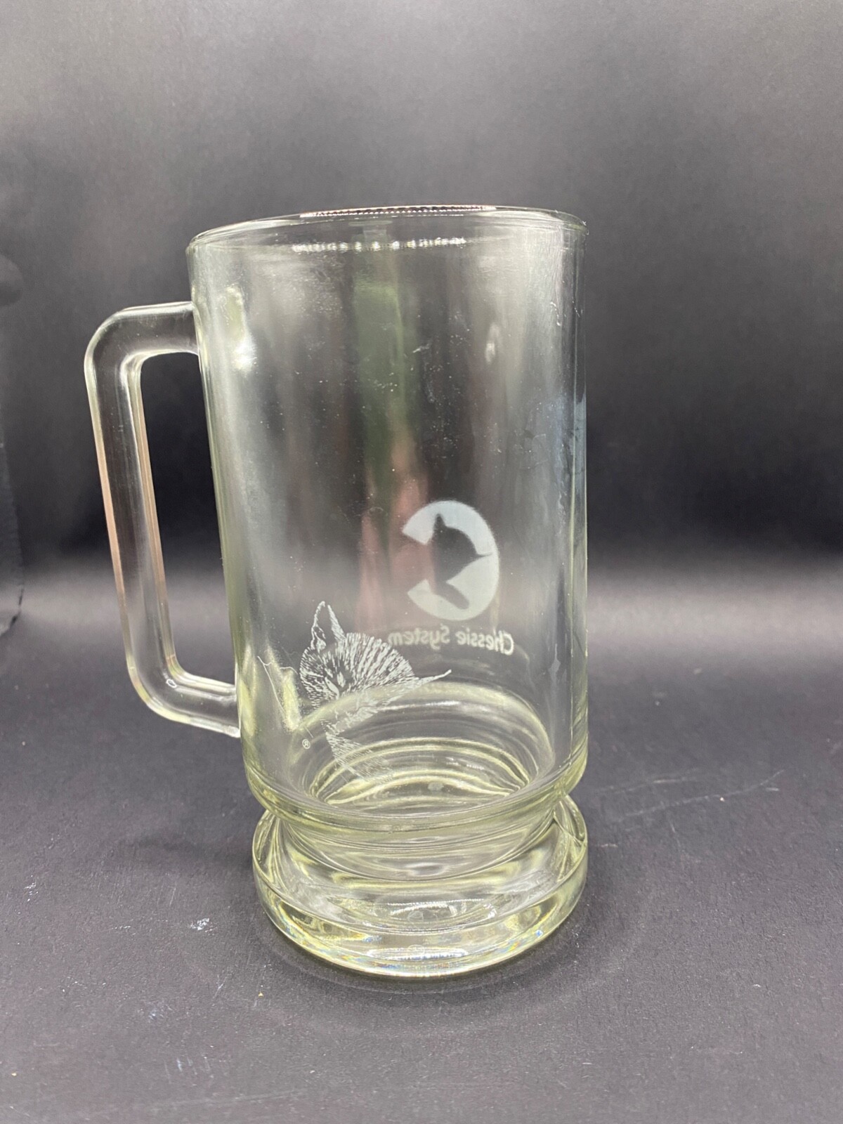 Single Railroad Railway Chessie & Peake Cat Glass Mug 6.5" x 3.5" MUG ...