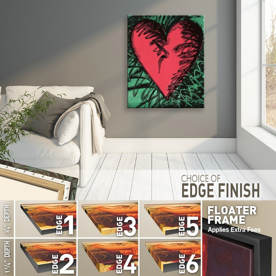 36W"x46H" RANCHO WOODCUT HEART by JIM DINE - VALENTINE'S DAY SERIGRAPH ...
