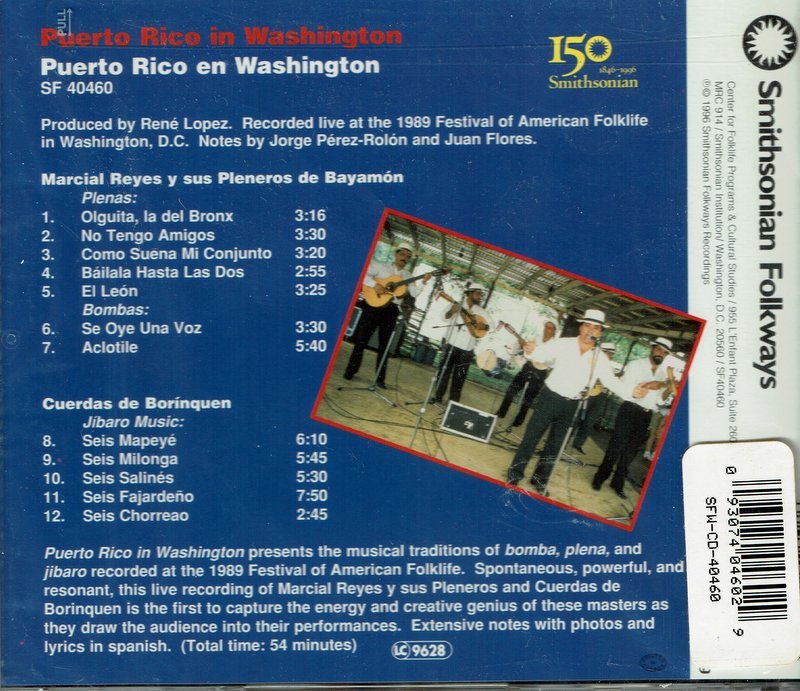 Puerto Rico en Washington Marcial Reyes y Sus Pleneros BRAND NEW SEALED ...