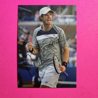 Andy Murray signed photograph - 6x4" Fred perry postcard. Autograph ...