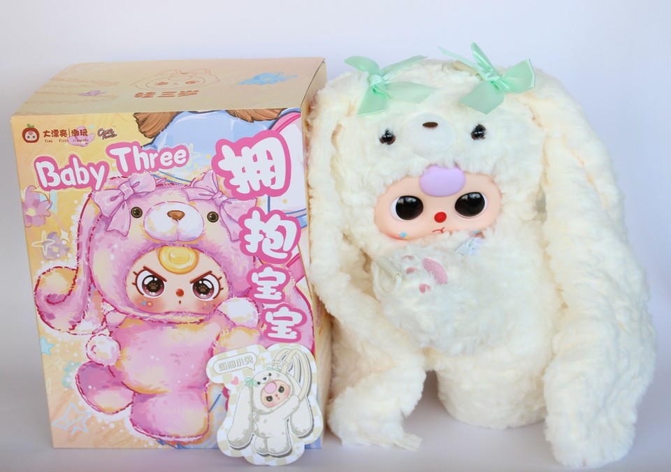 Authentic 400% Face Baby Three BB3 Plush Bunny Rabbit Hugging Backpack ...
