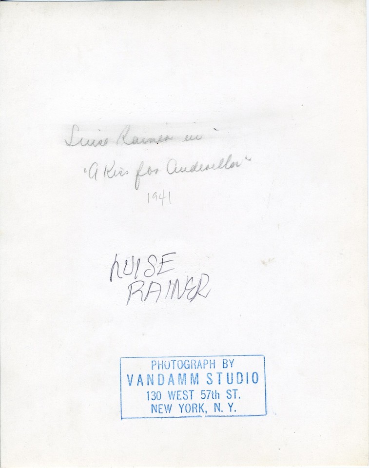 LUISE RAINER Vintage Original VanDAMM RARE Photo "CINDERELLA ...