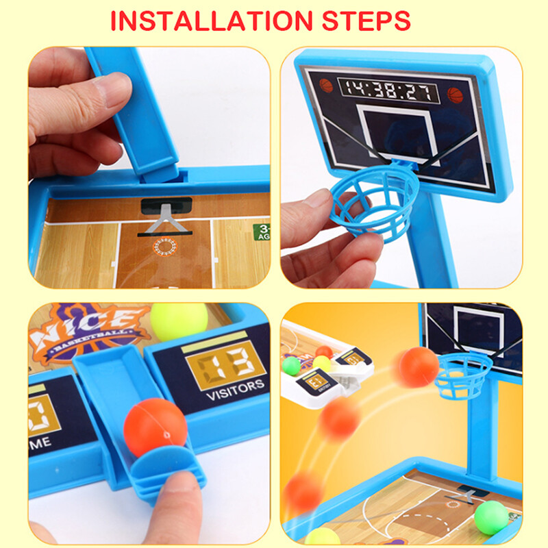 Basketball Shooting Game 3-Ball Interactive Board Game Indoor Sports ...