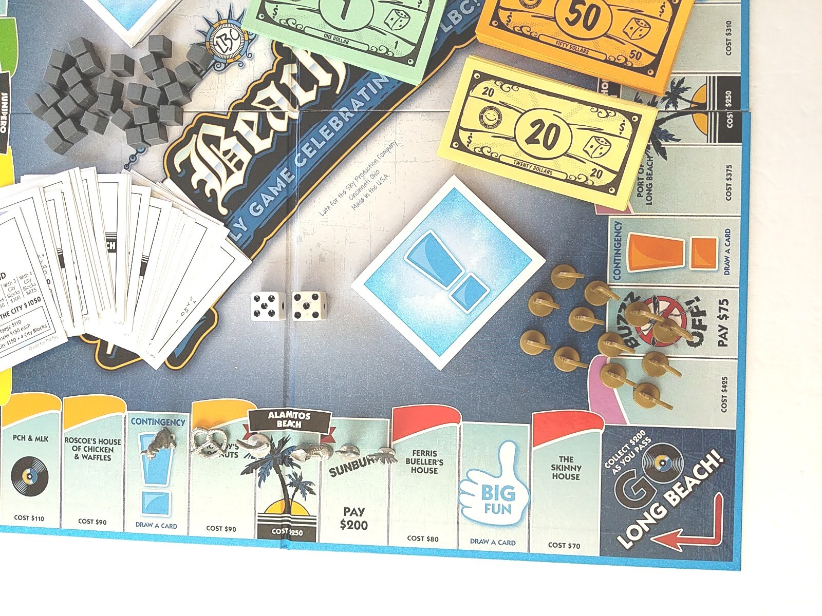 Long Beach Opoly Monopoly Board Game 99% Complete Missing 1 Deed VGUC ...