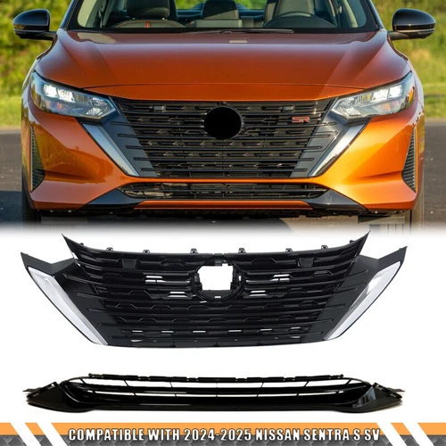 For Nissan Sentra 24-25 Front Upper & Lower Grille Set 62254-6LY0A ...