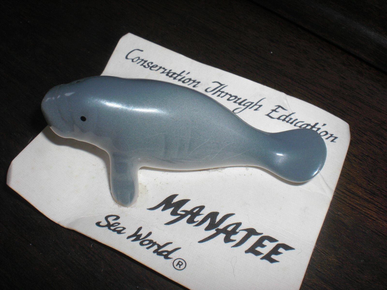 Rare Vintage Sea World Manatee Figurine On Original Card $3.99 NEW | eBay
