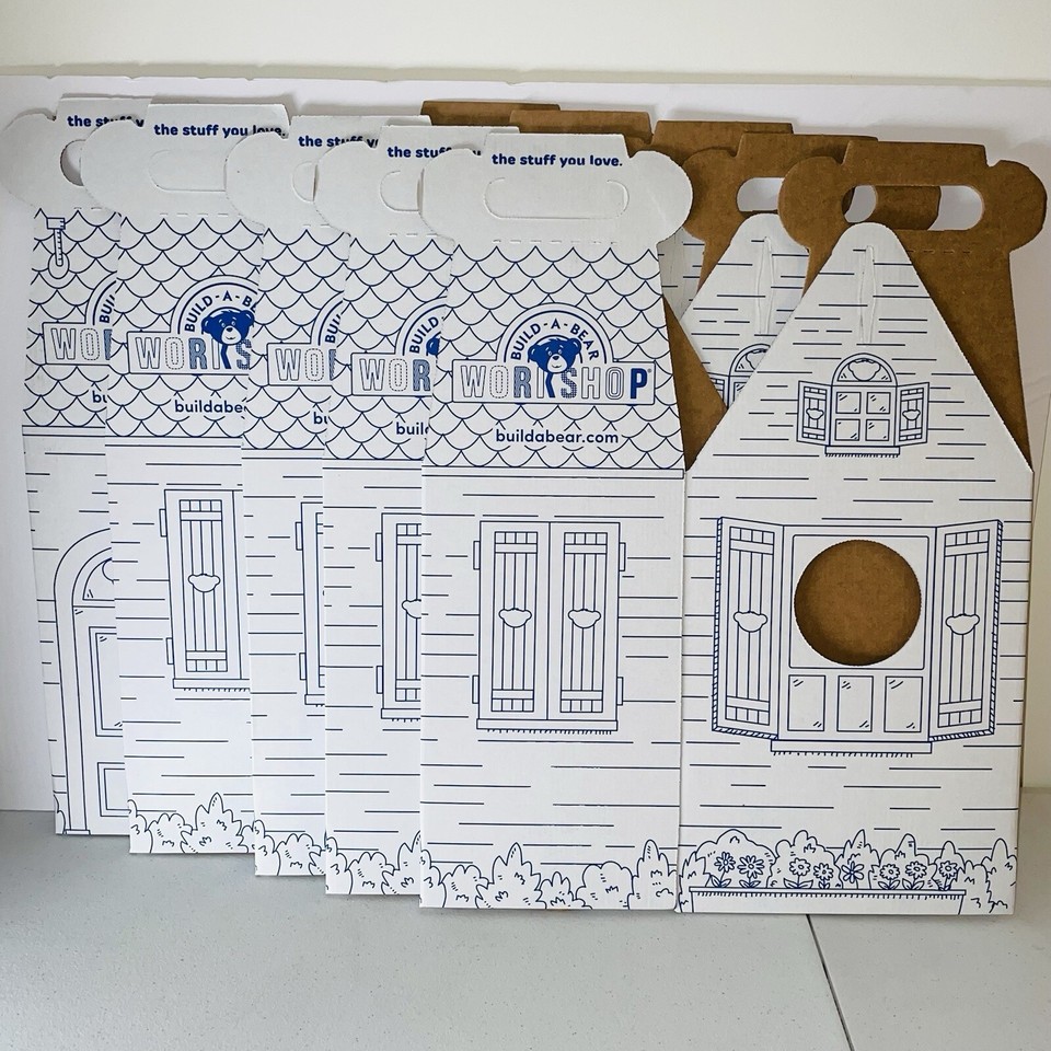 5 Build a Bear Empty Box CUB CONDO Carrying case cardboard box Lot of 5 ...