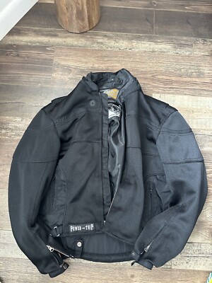 Power Trip Motorcycle Jacket Men's Padded Heavy Duty Webbed Nylon, Size ...
